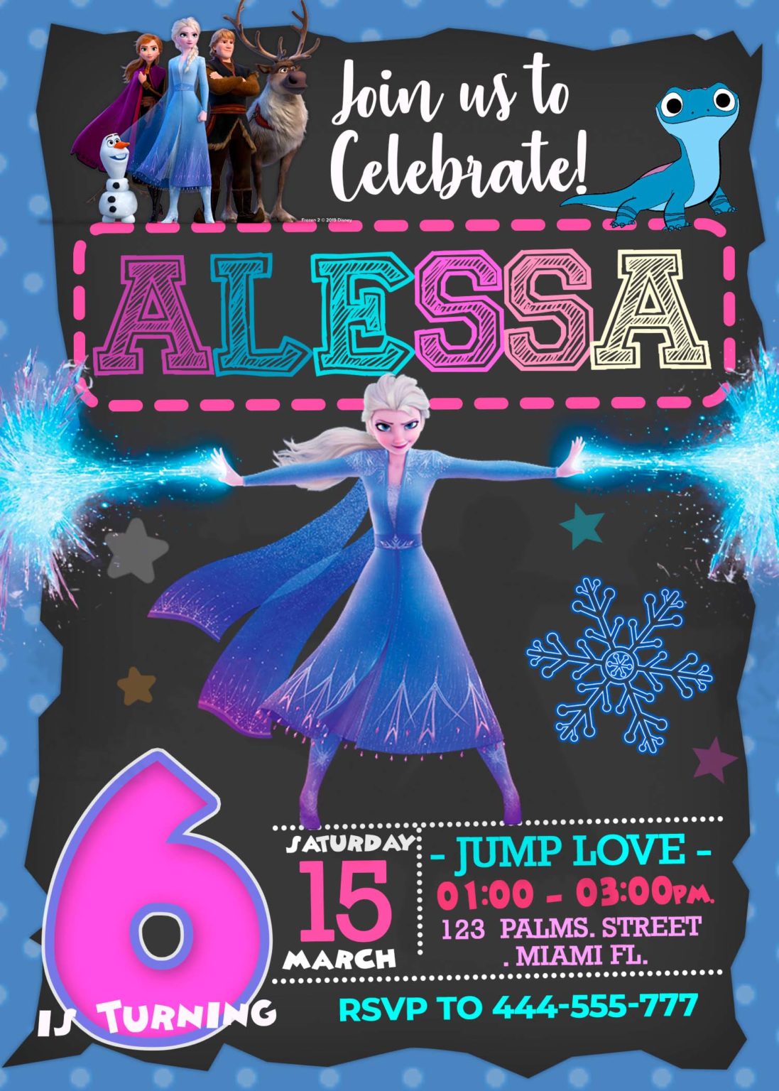 Frozen 2 Birthday Party Invitation | Sweet Digital Invite