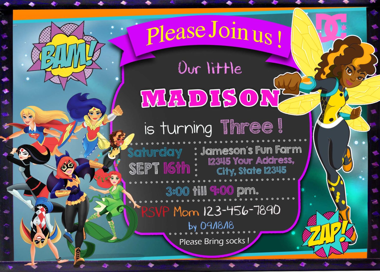 Bumblebee Birthday Party Invitation | Beautiful Invite