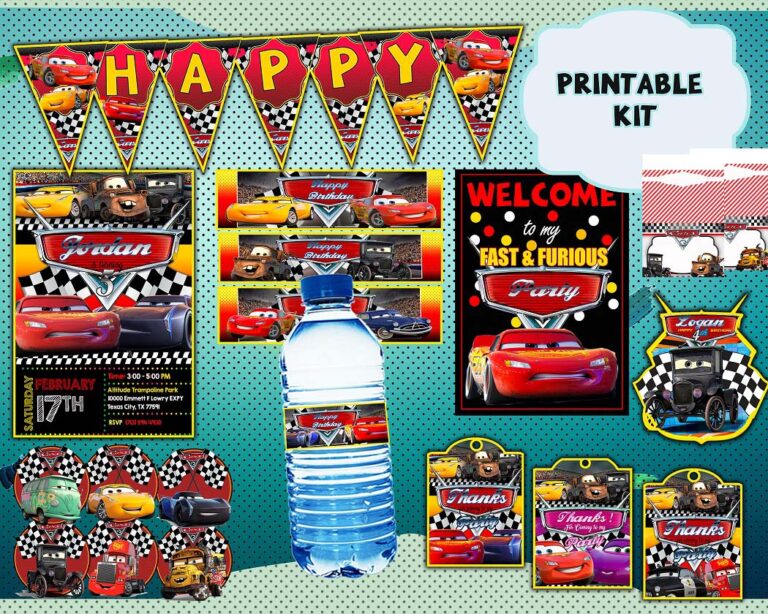Cars 3 Printable Party Kit | Instant download design