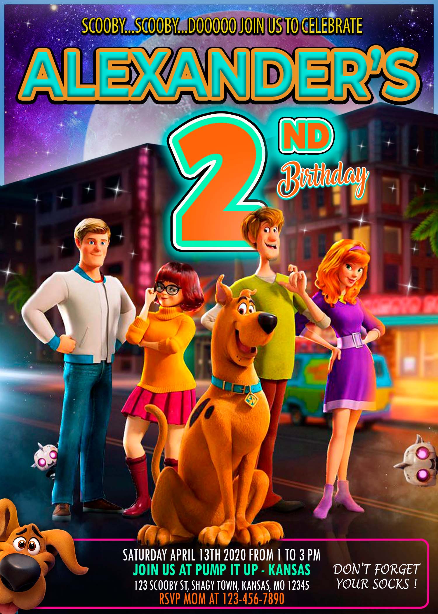 Scooby Doo Birthday Party Invitation | Terrific Invite