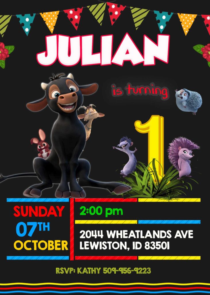 Ferdinand The Bull Cake Topper | Digital and printable