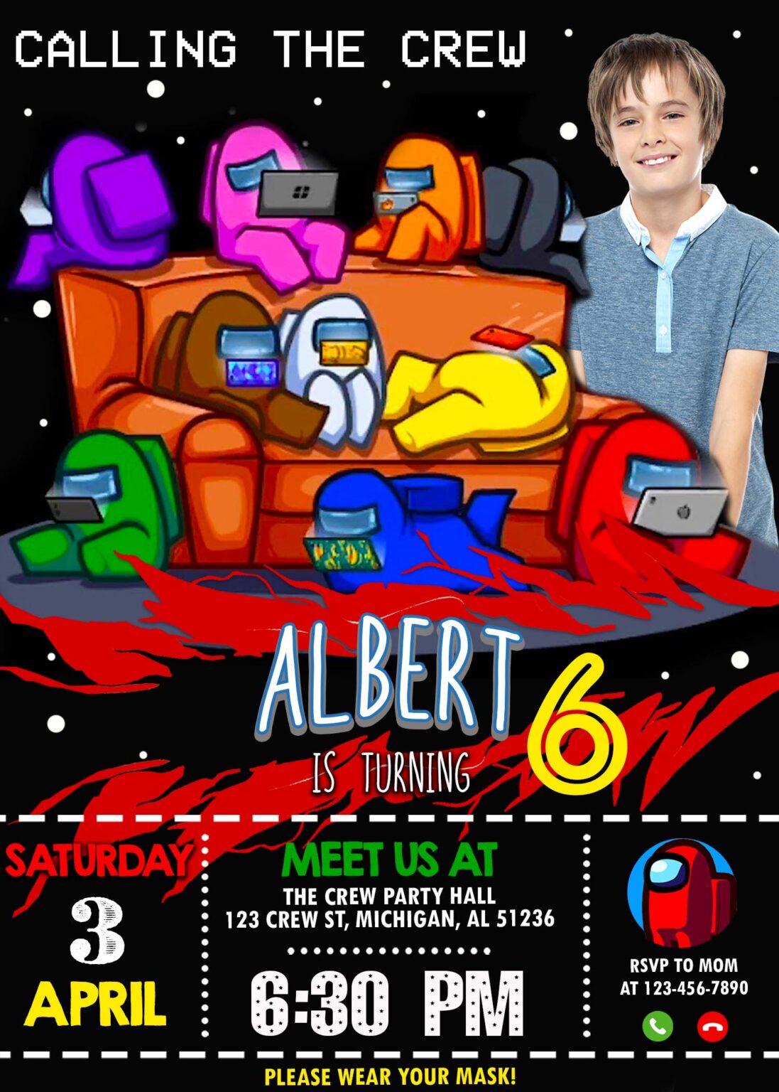 Among Us Birthday Invitation | Terrific Digital Invite