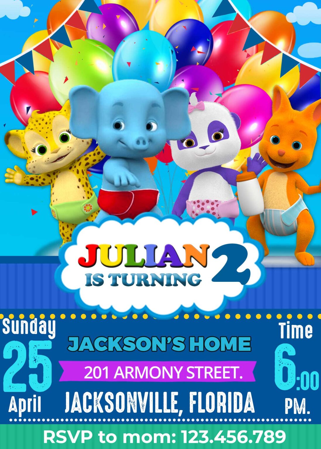 Word Party Birthday Invitation | Digital Invite