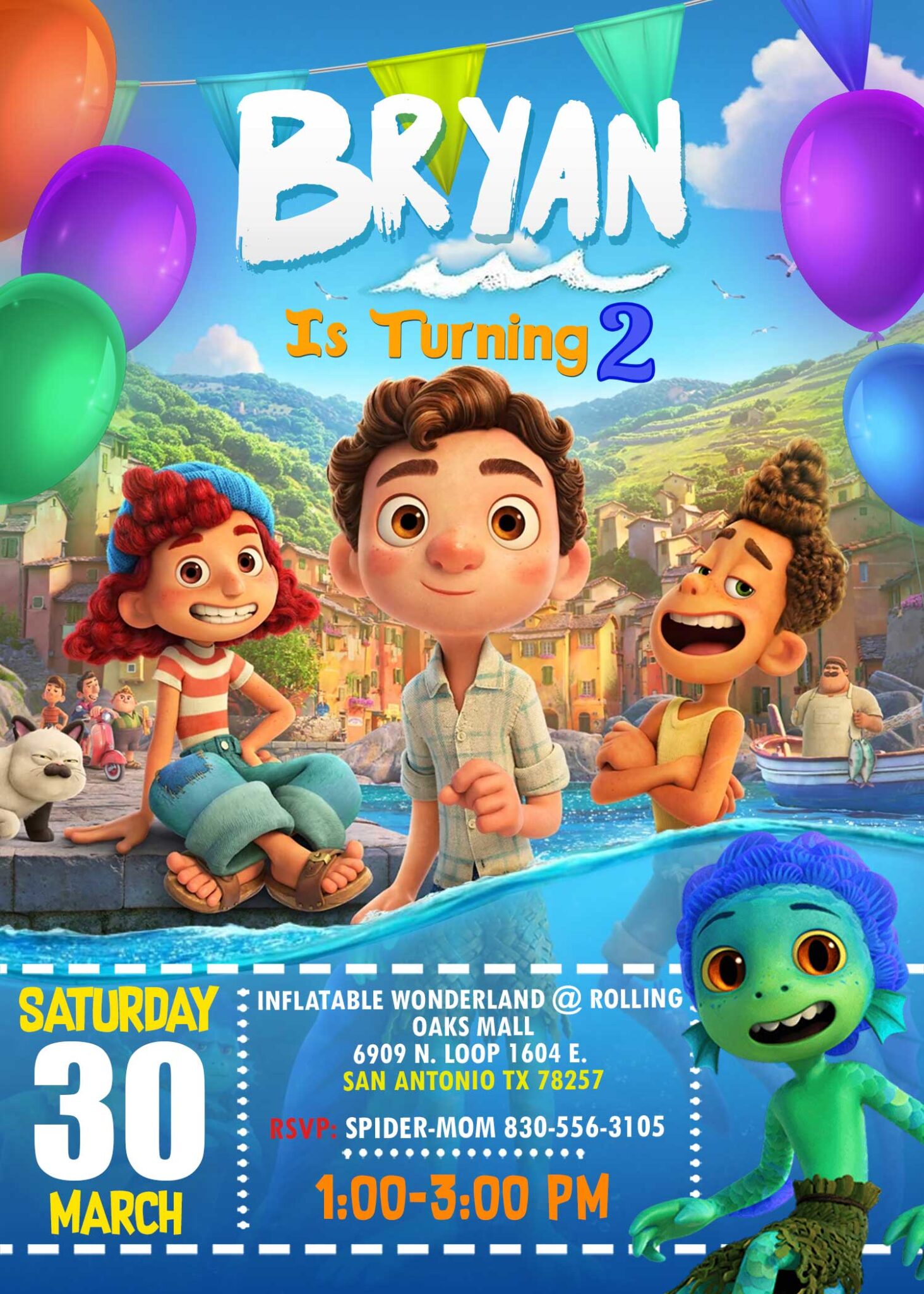 Luca Birthday Invitation | Charming digital Invite