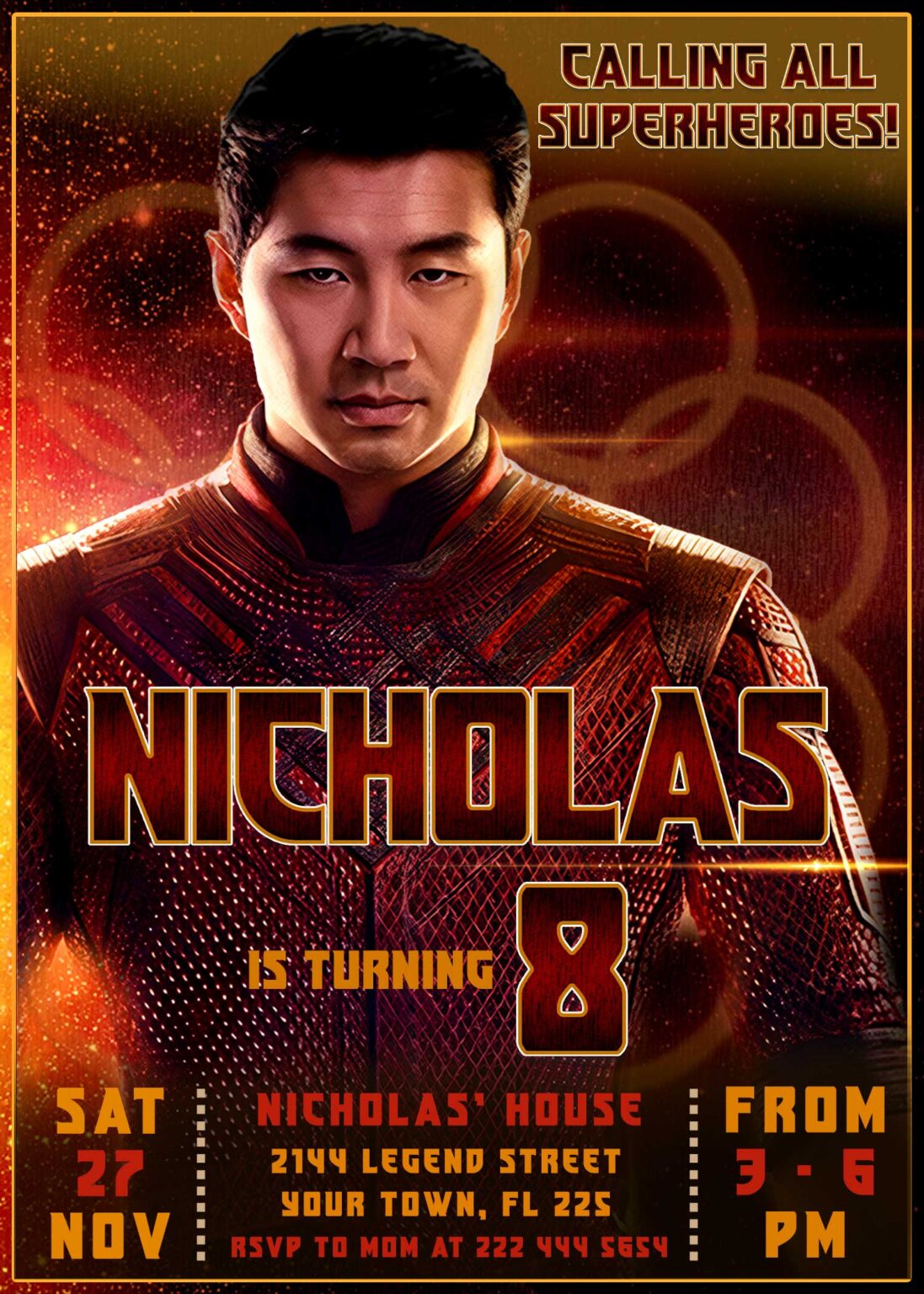 Shang-Chi Birthday Invitation | Awesome Invite