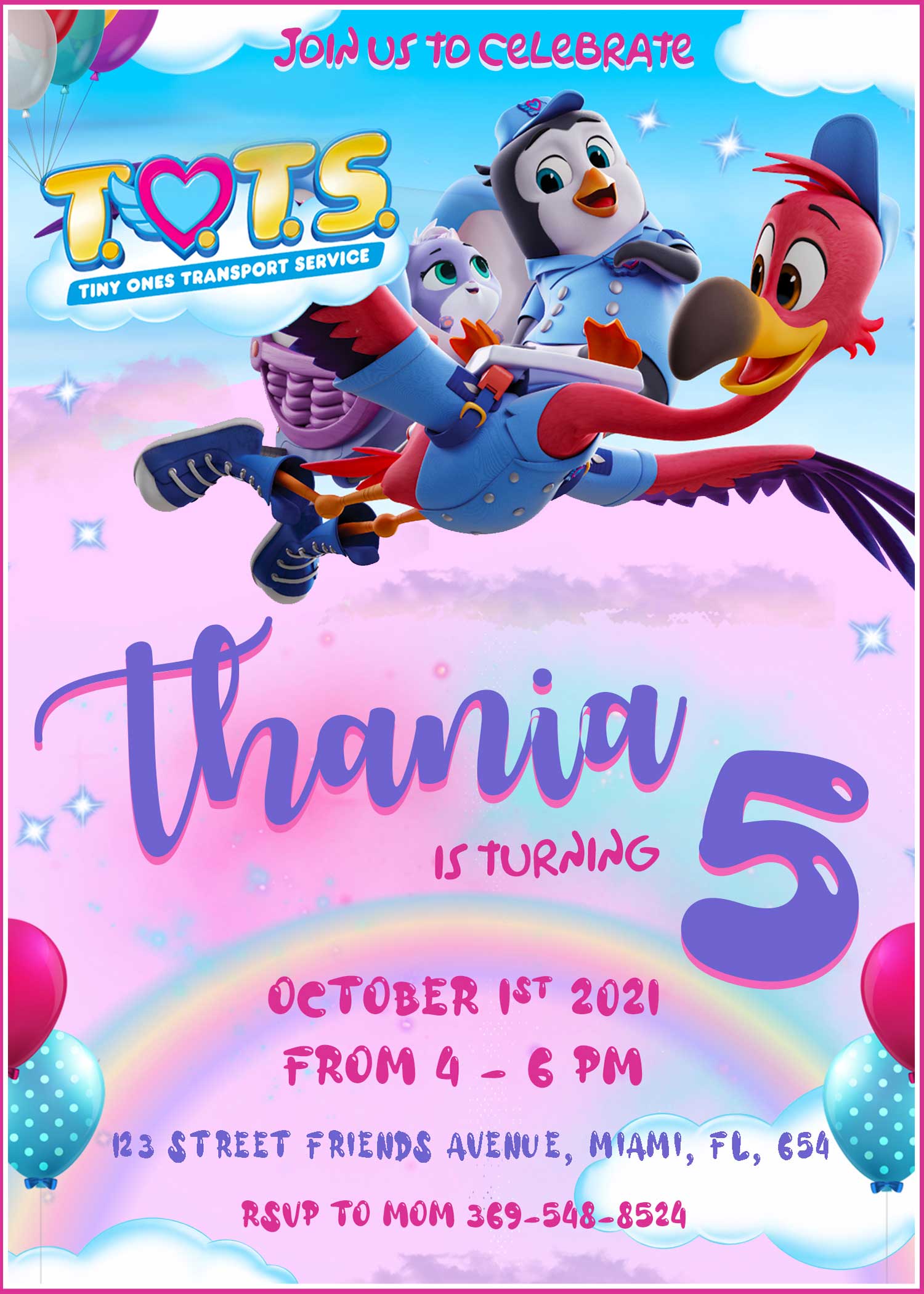 TOTS Birthday Invitation | Lovely Invite