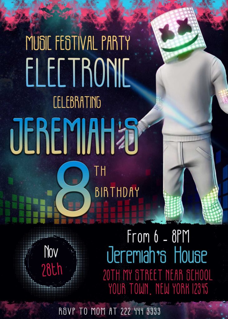 Electronic Party Invitation Birthday Party Birthday Party Invitations,