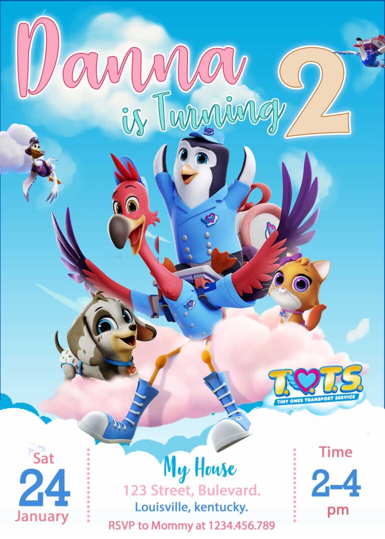 TOTS Birthday Invite | Adorable Invitation