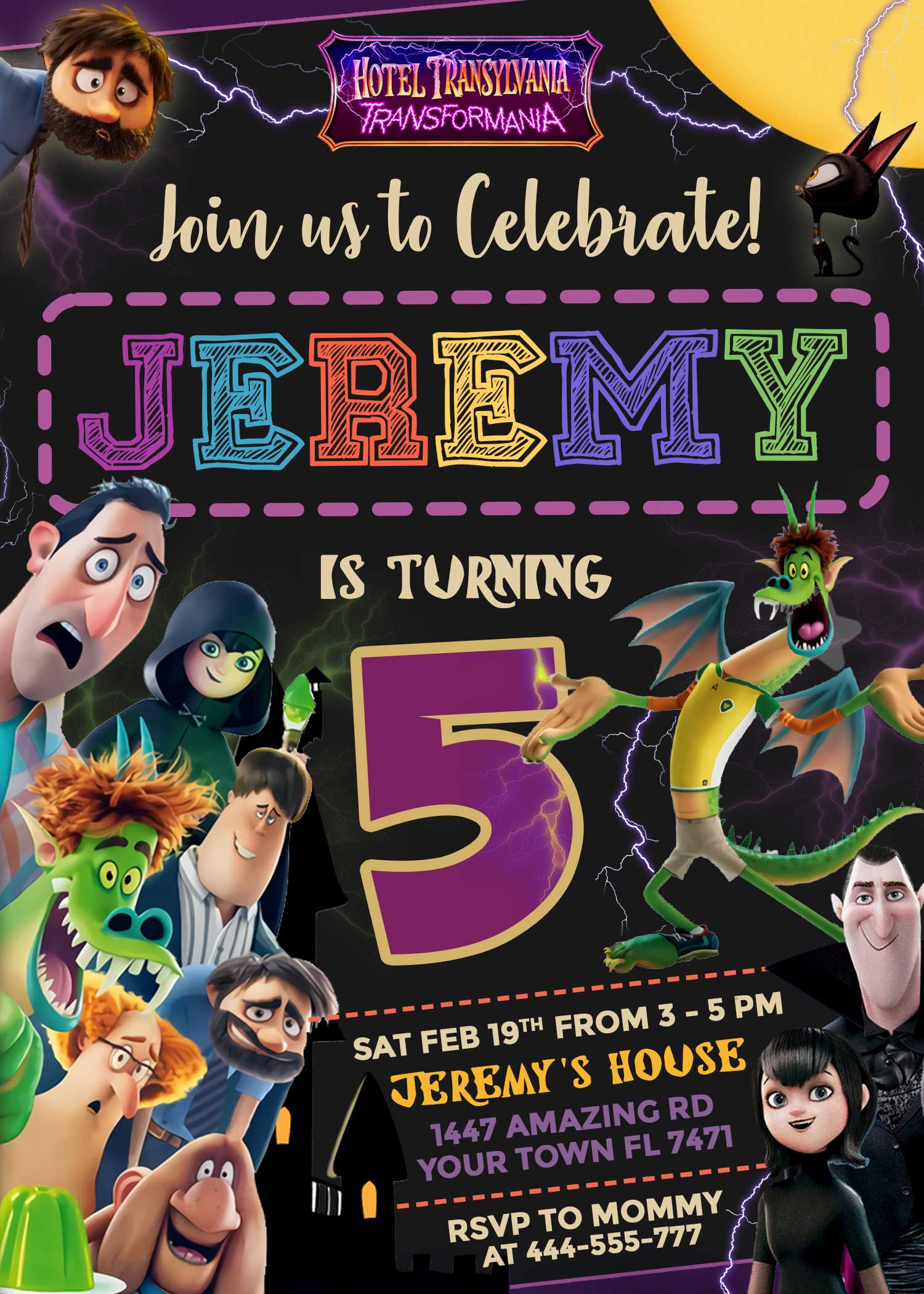 Hotel Transylvania Transformania Birthday Invitation