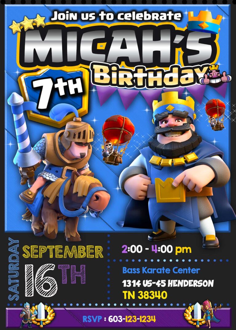 Clash Royale Birthday Invitation | Fantastic Invite