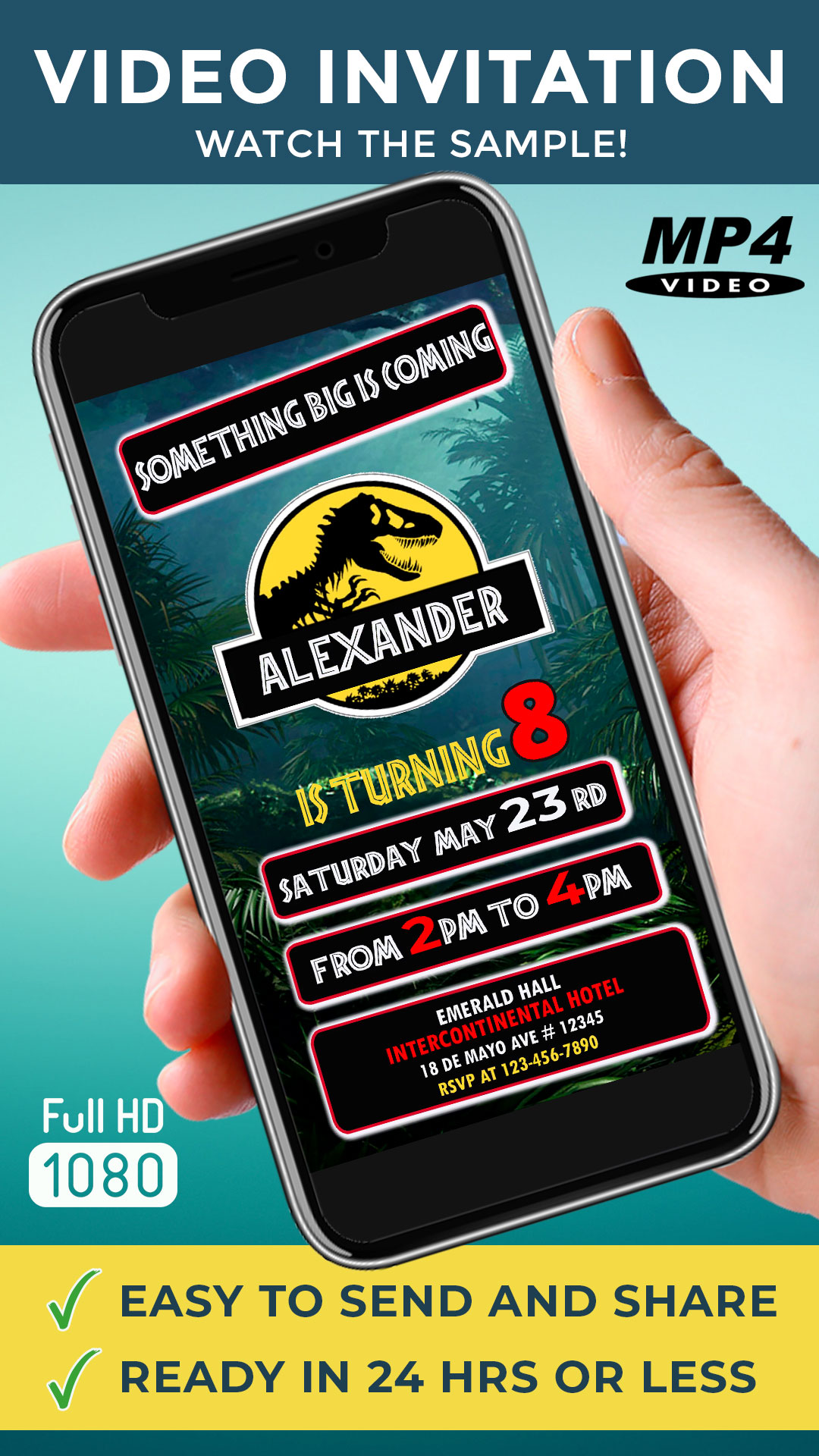 Jurassic World Birthday Party Invitation | Terrific Invite