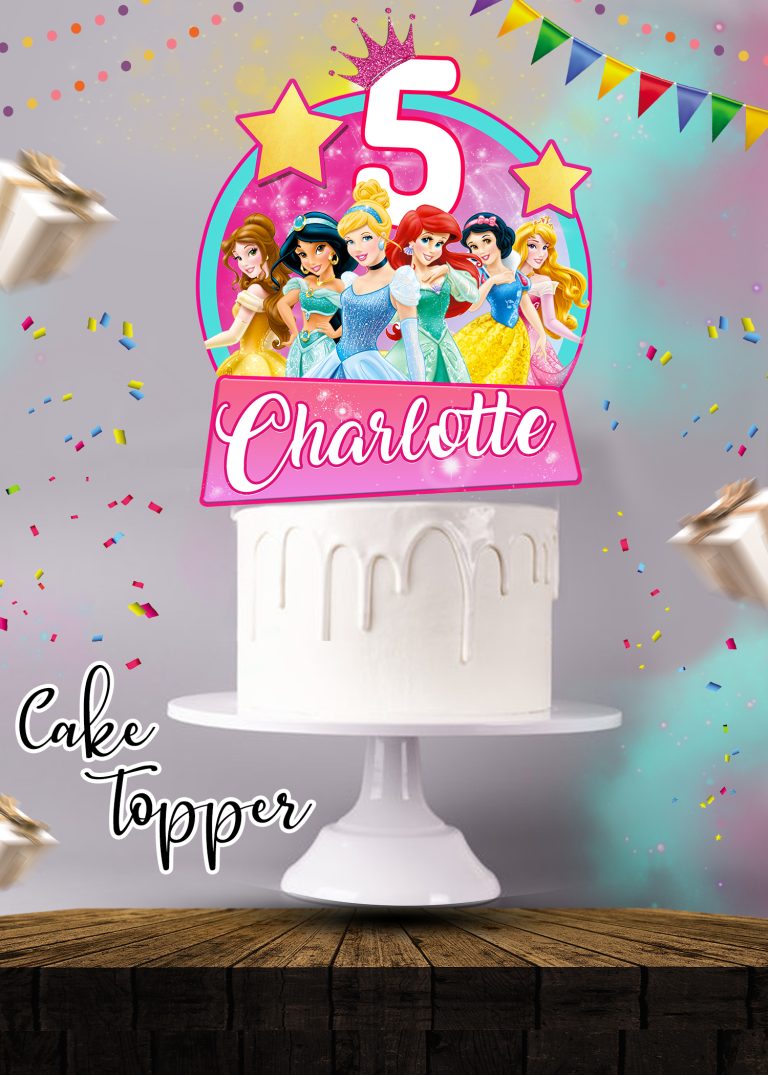 Disney Princess Cake Topper | Digital and printable