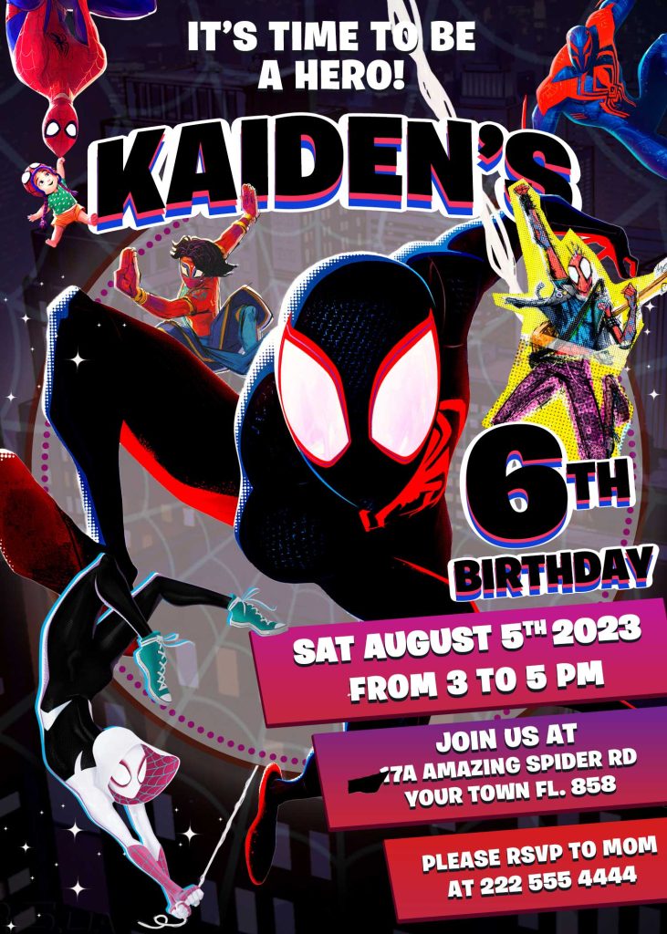 Spidey And His Amazing Friends Birthday Invitation, 60% OFF