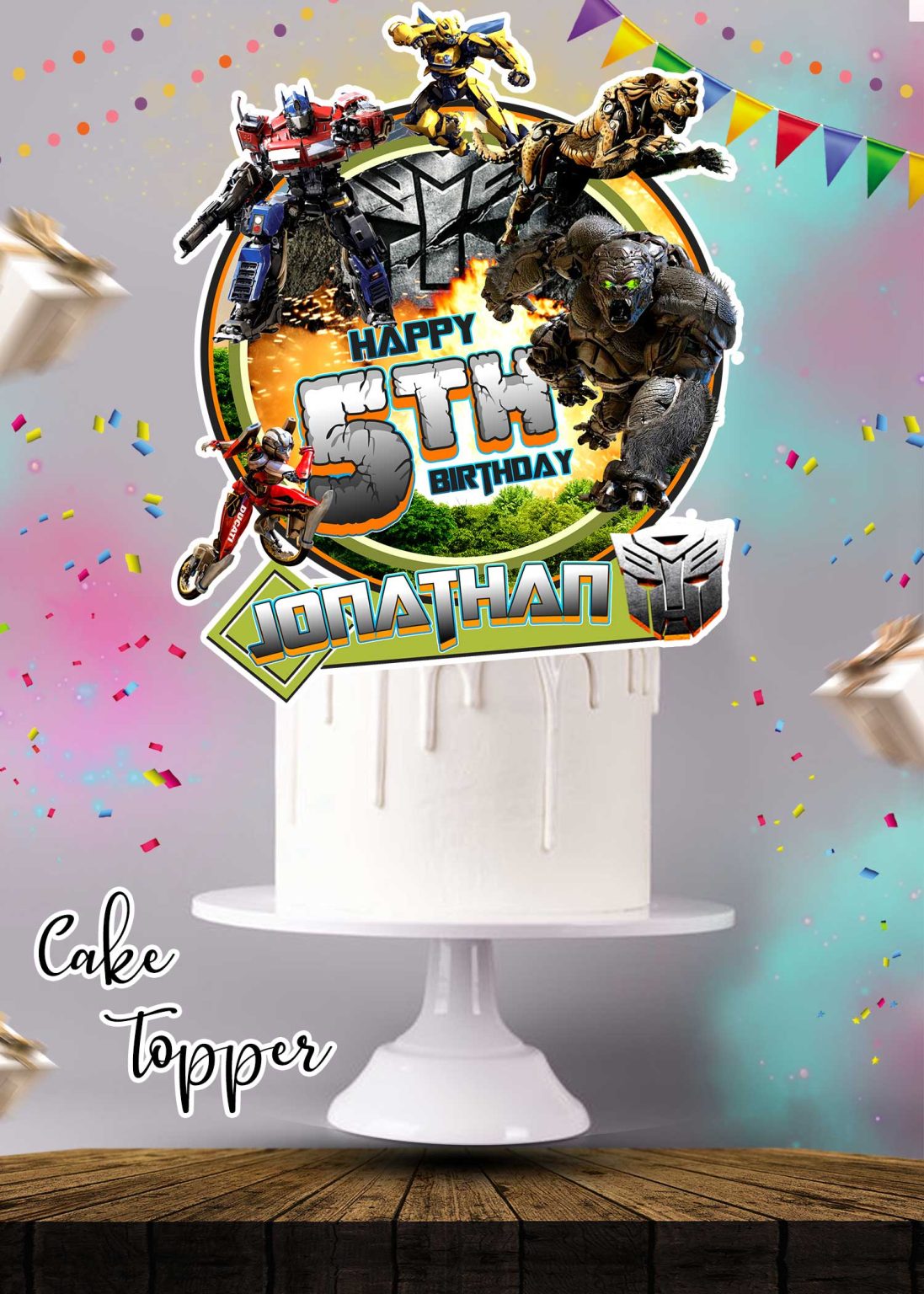 Transformers Cake Topper | Digital and printable