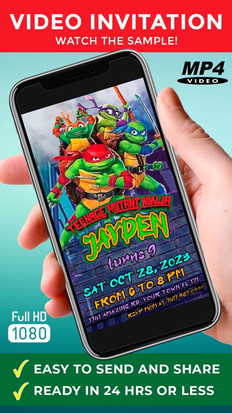 Teenage Mutant Ninja Turtles Birthday Invitation | Amazing Invite