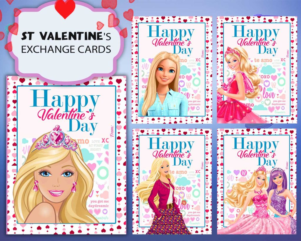 Barbie Valentines Day Cards