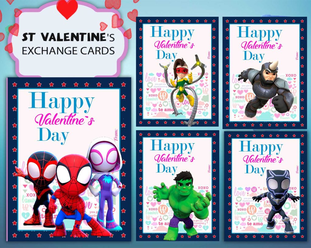 Spidey And His Amazing Friends Valentines Day Cards for Kids