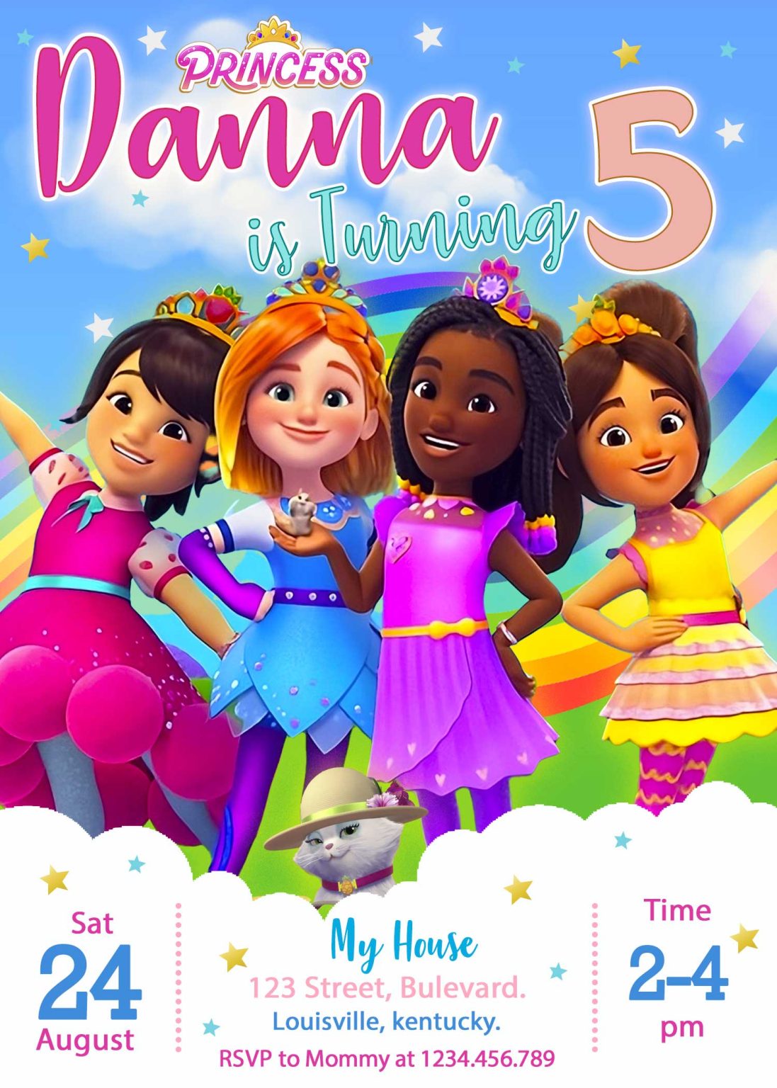 Princess Power Birthday Invitation | Lovely Invite