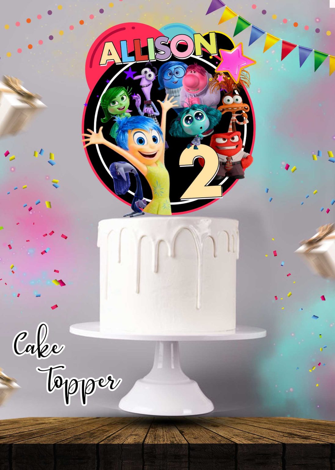 Inside Out 2 Cake Topper | Digital and printable