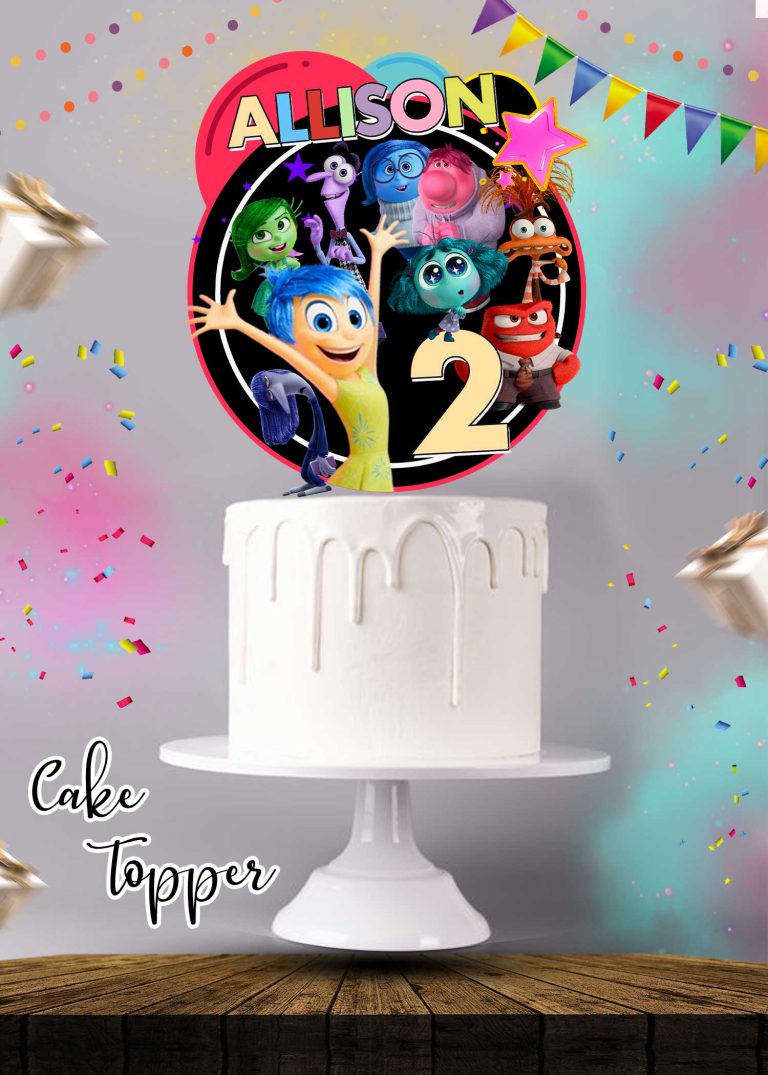Inside Out 2 Cake Topper | Digital and printable