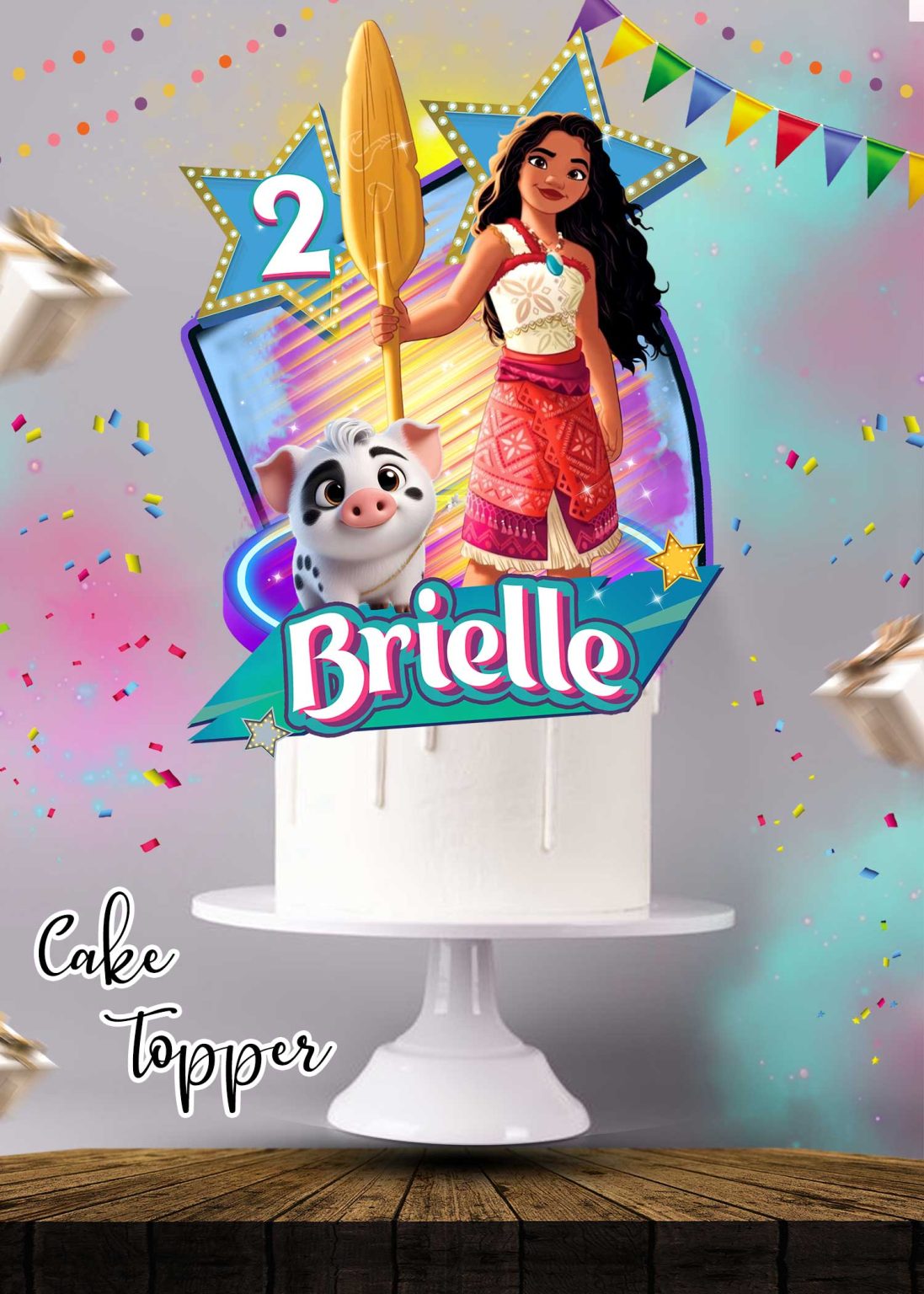 Moana 2 Cake Topper | Digital and printable