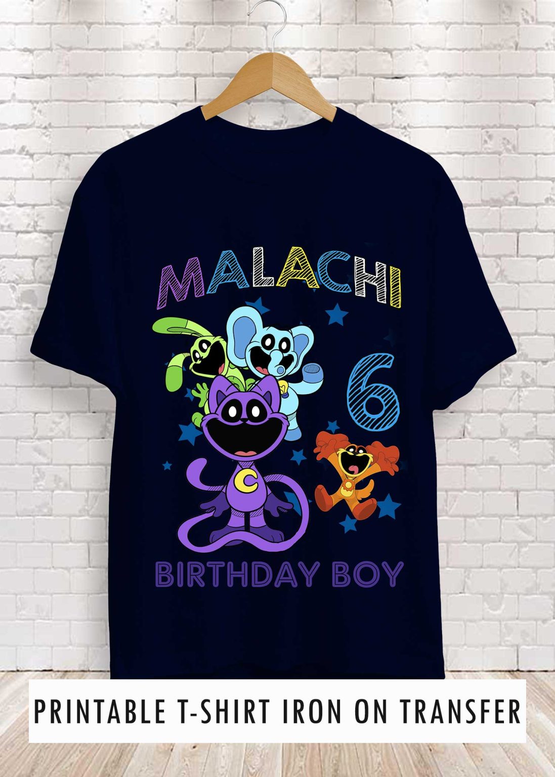 Poppy Playtime 3 Birthday Shirt Iron on Transfer | Personalized