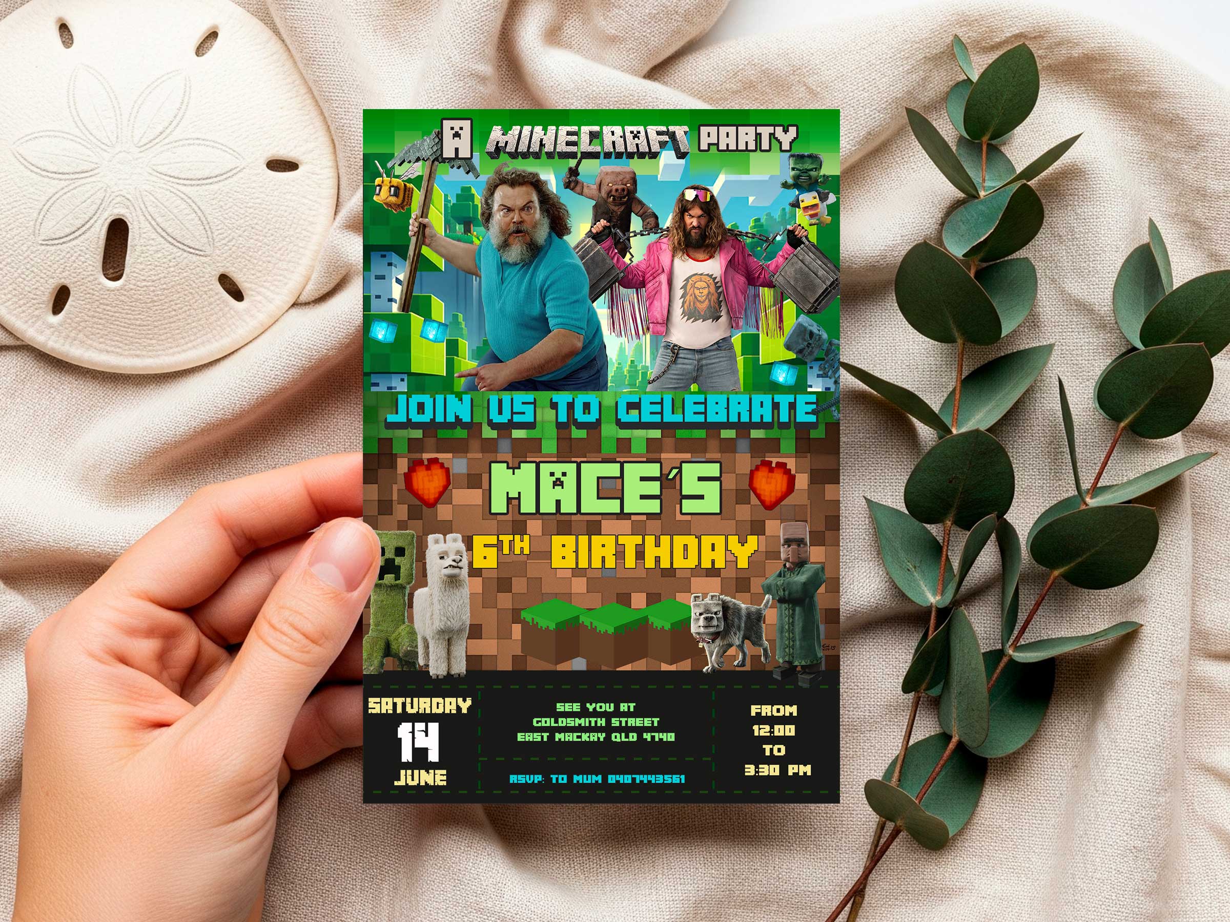 Minecraft Movie Birthday Invitation | Fantastic Invite