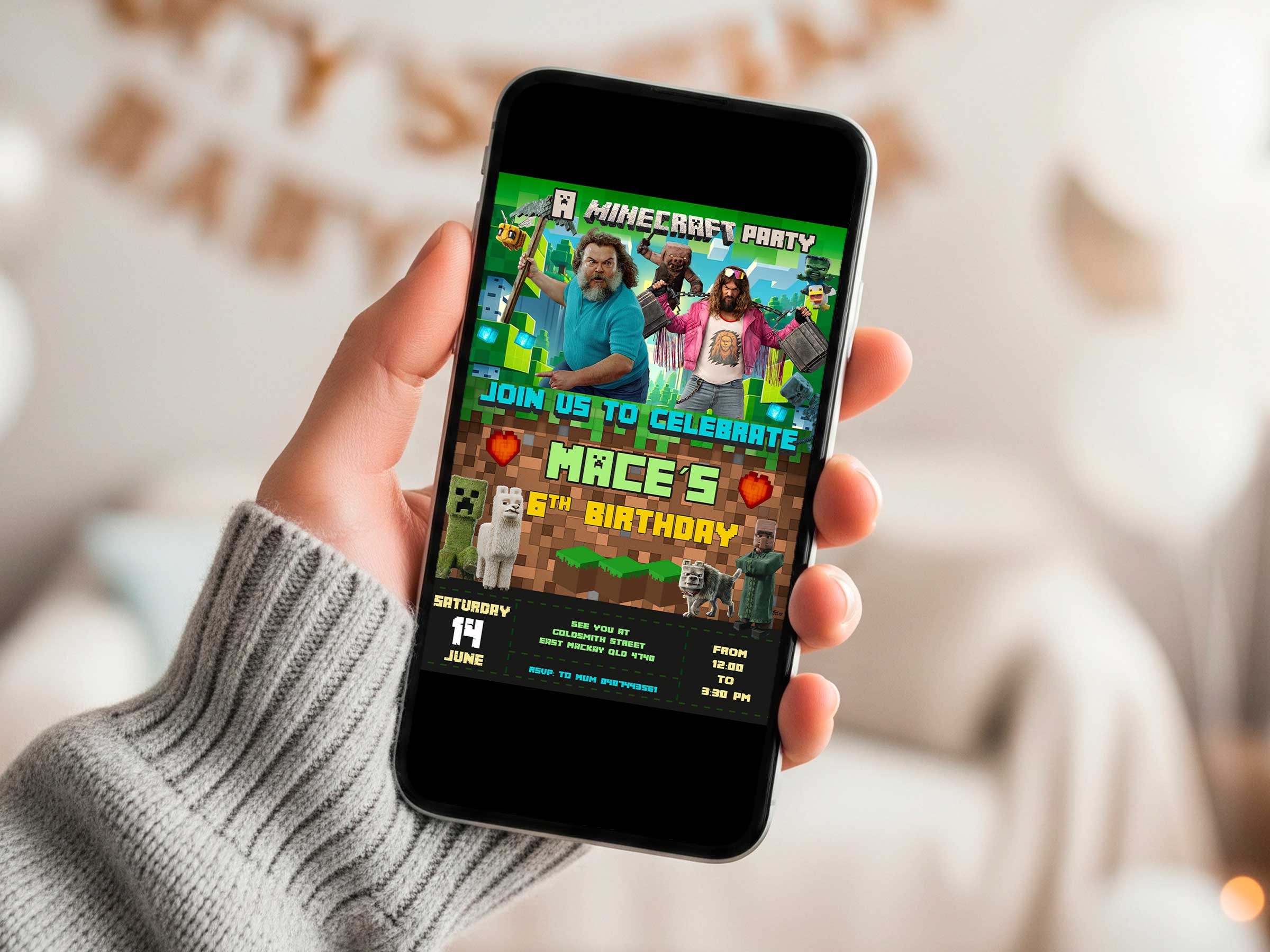 Minecraft Movie Birthday Invitation | Fantastic Invite